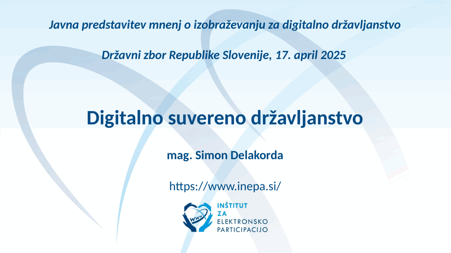 Digitalno suvereno državljanstvo – prispevek za javno predstavitev ...